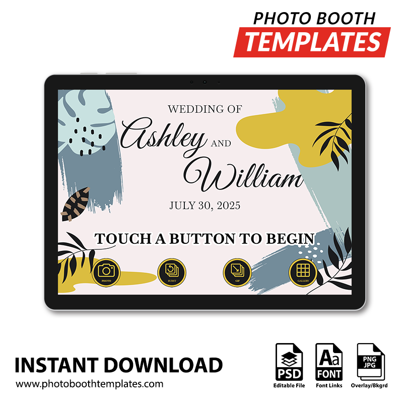 Tropical Unity PC Welcome Screens Photo Booth Templates